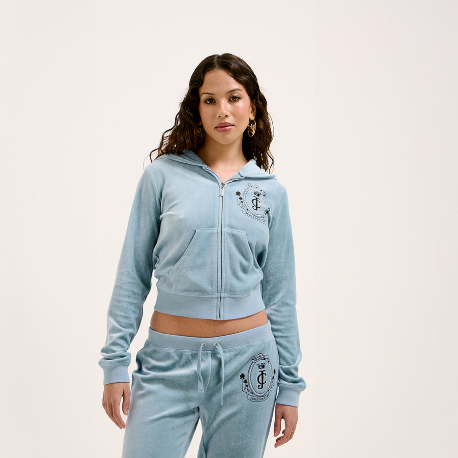 Heritage Palm Tree Crest Robyn Hoodie – Juicy Couture